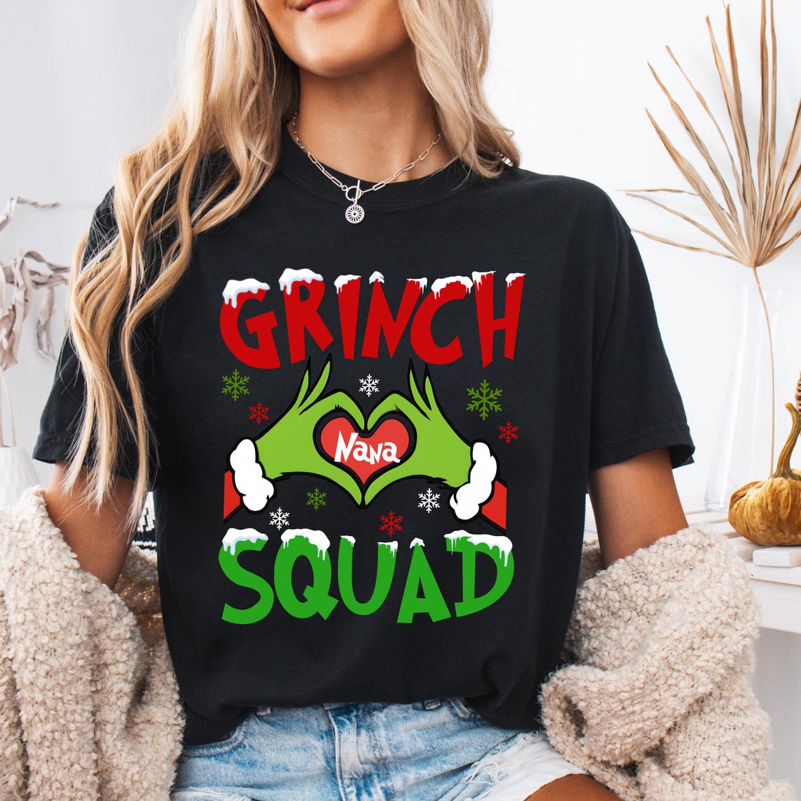 Grinch Family Christmas Shirt –custom Matching Holiday Grinch Shirts ...