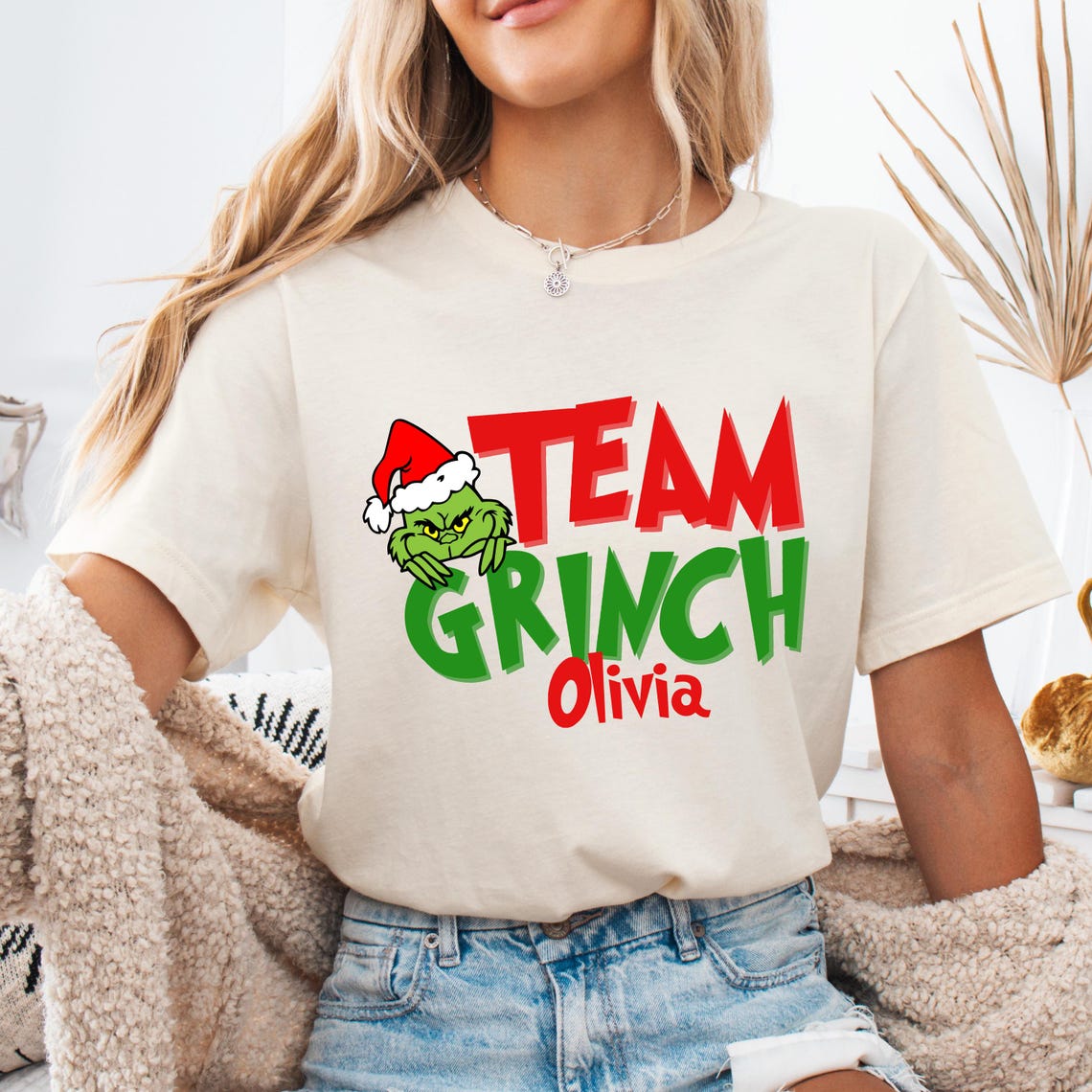 Grinch Family Christmas Shirt –custom Matching Holiday Grinch Shirts ...