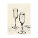 Poster, Champagne Flute Abstract Line Drawing Illustration, Satin Print ...