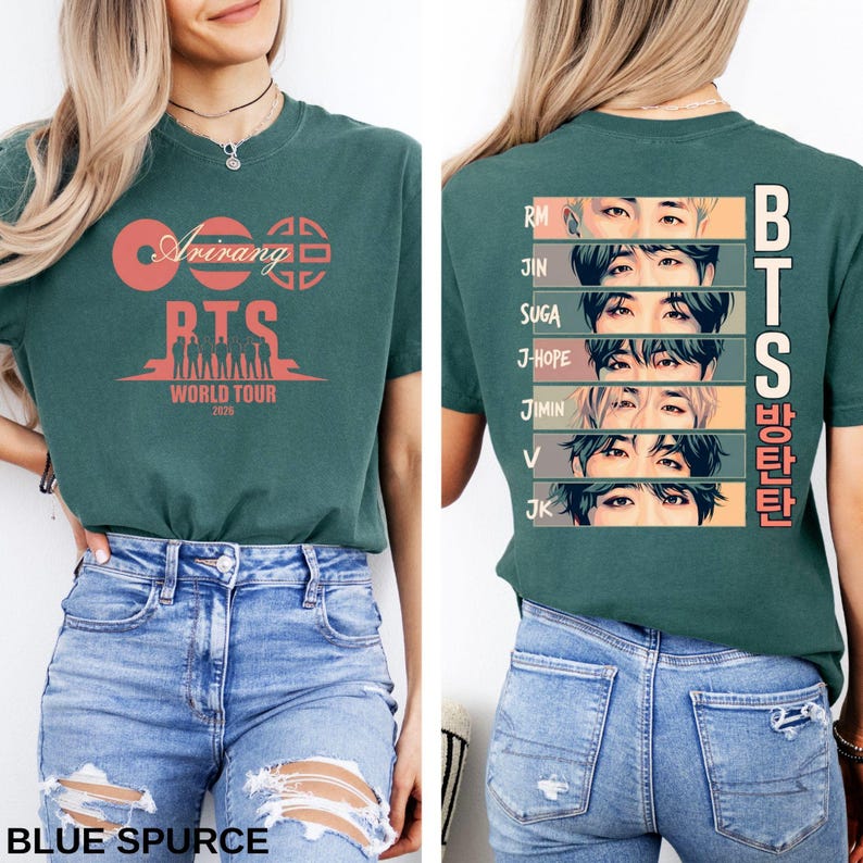 BTS World Tour Arirang Shirt – Comfort Colors K-pop Merch for DTF ...