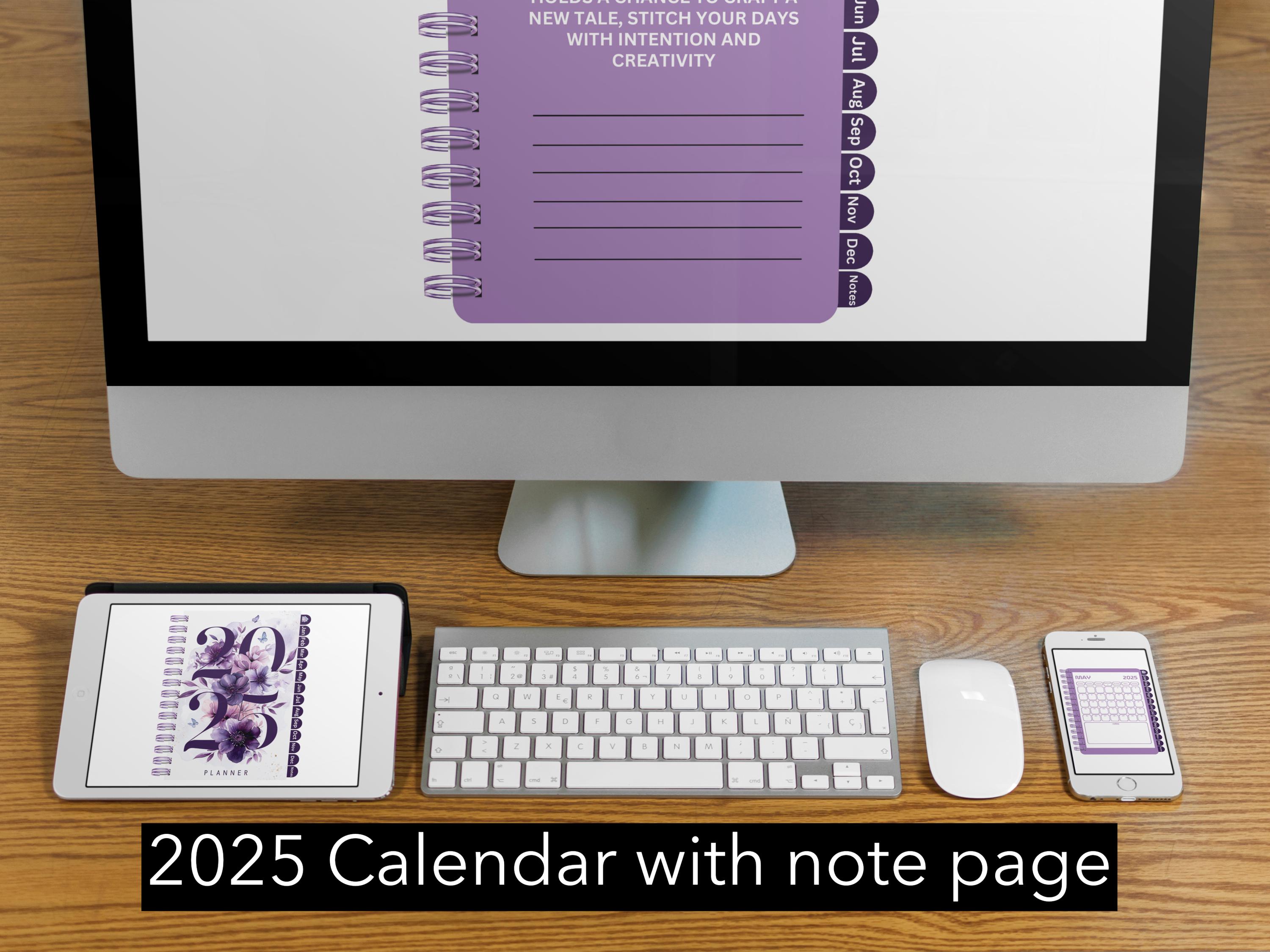 2025 Calendar Printable, Minimalist Wall Planner & Organizer, Monthly ...