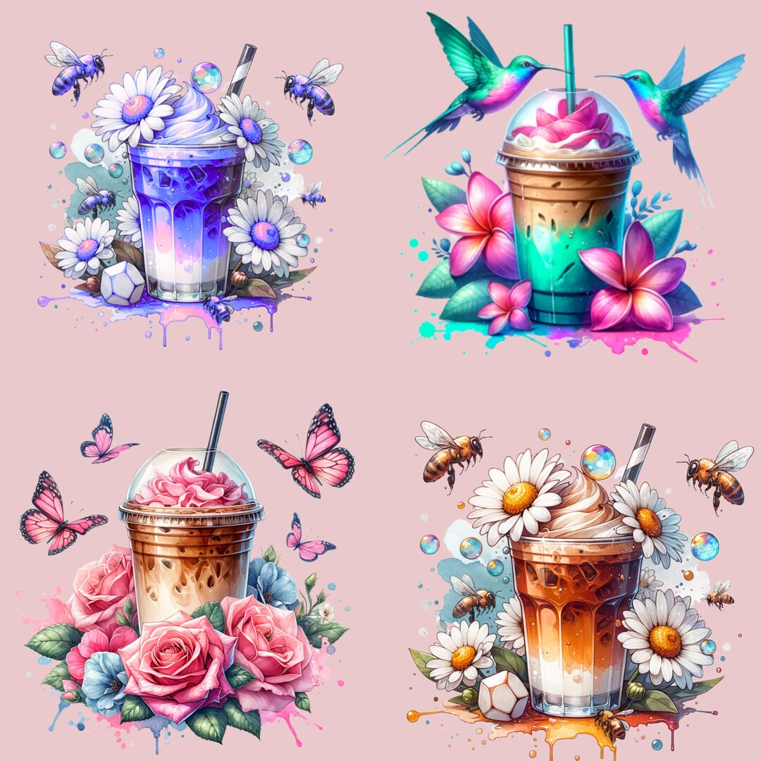 Shakes Ang Hummingbird Clipart Bundle – 12x12” Watercolor Cafe ...