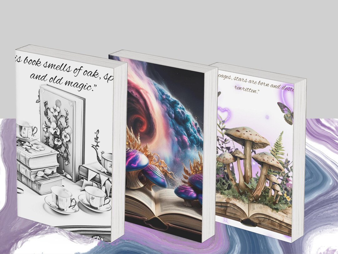 Magical Storybook Clipart | 8x8 Fantasy Book JPG Bundle | Mystical ...