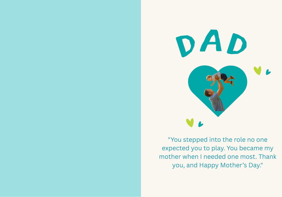 Mother’s Day Card for Dad – Printable Card for Father Who’s Both Mom ...