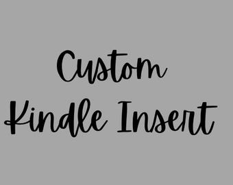 CUSTOM Design Kindle Insert ~ | Kindle Printable | Clear Case Insert ...