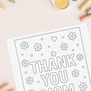 Mother’s Day Coloring Page for Kids | Printable Gift for Mom | Cute DIY ...