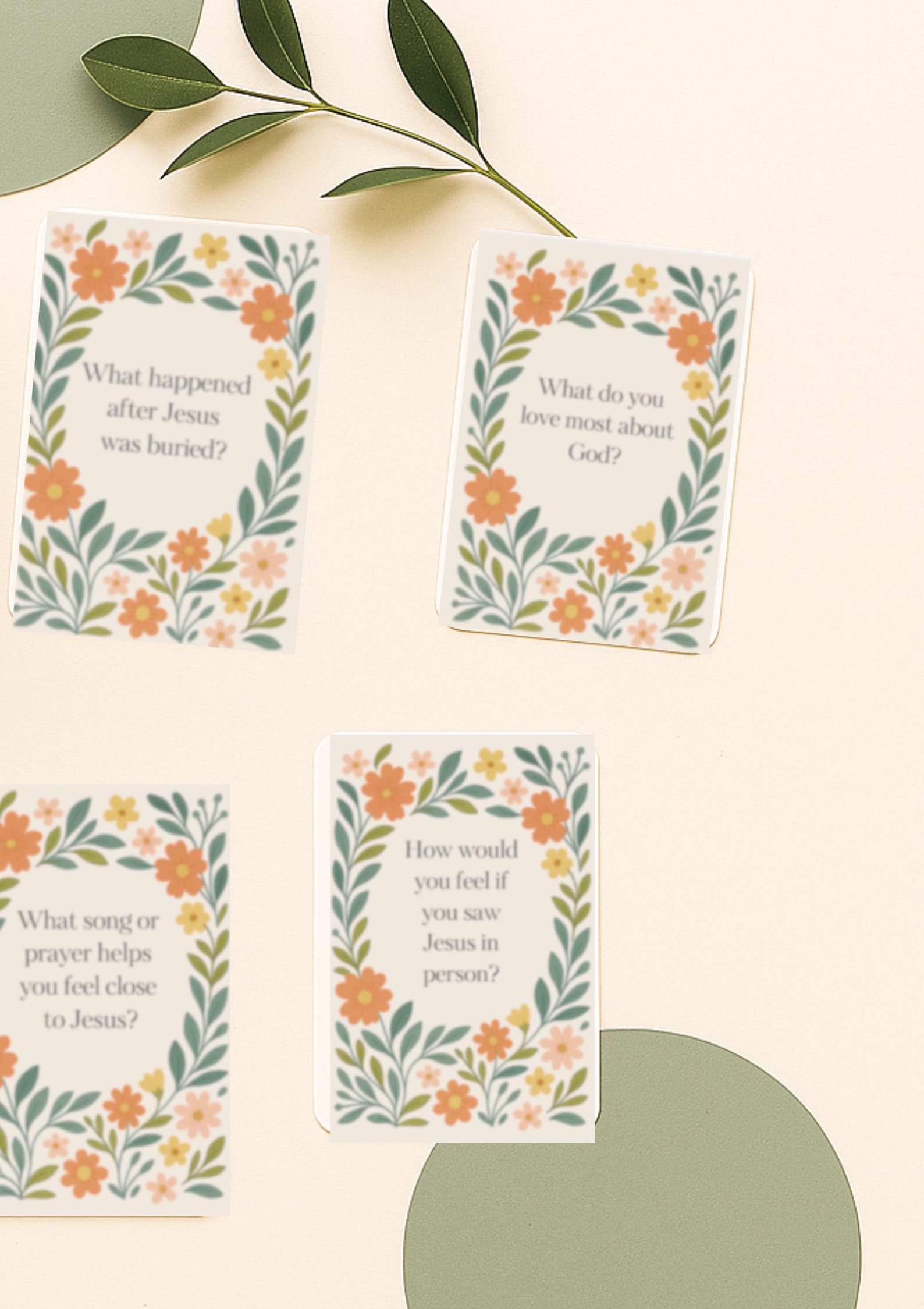 Easter Conversation Cards | Printable Christian Easter Family Activity ...
