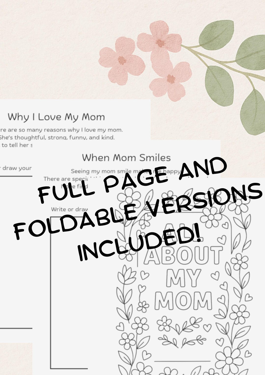 All About My Mom Booklet | Printable Mother’s Day Activity for Kids ...