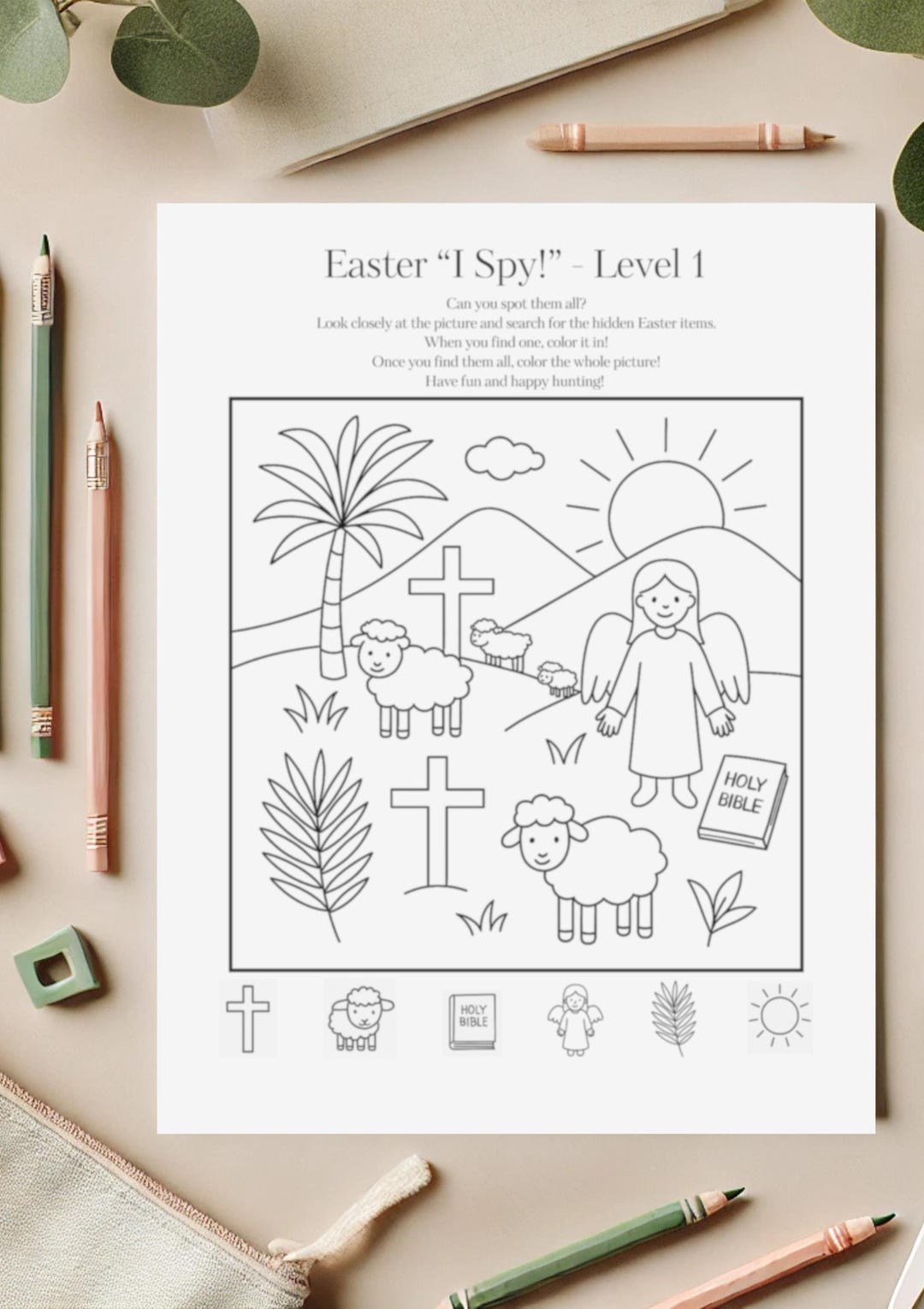 Easter “I Spy” Worksheets | Printable Easter Activity for Kids ...