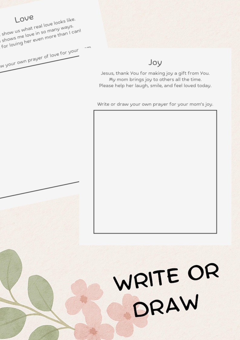Prayer for My Mom Booklet | Christian Mother’s Day Activity for Kids ...