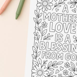 Christian Mother’s Day Coloring Page | Printable Bible Verse Art for ...