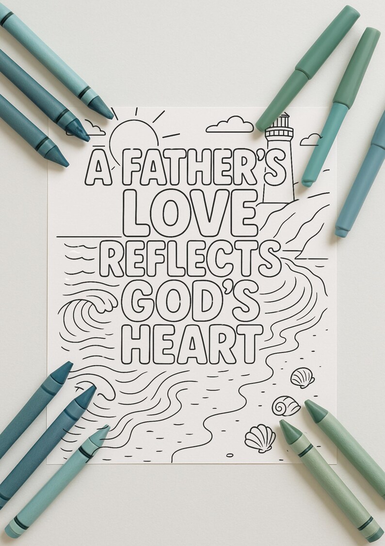 Christian Father's Day Coloring Page | Bible Verse Craft (digital ...