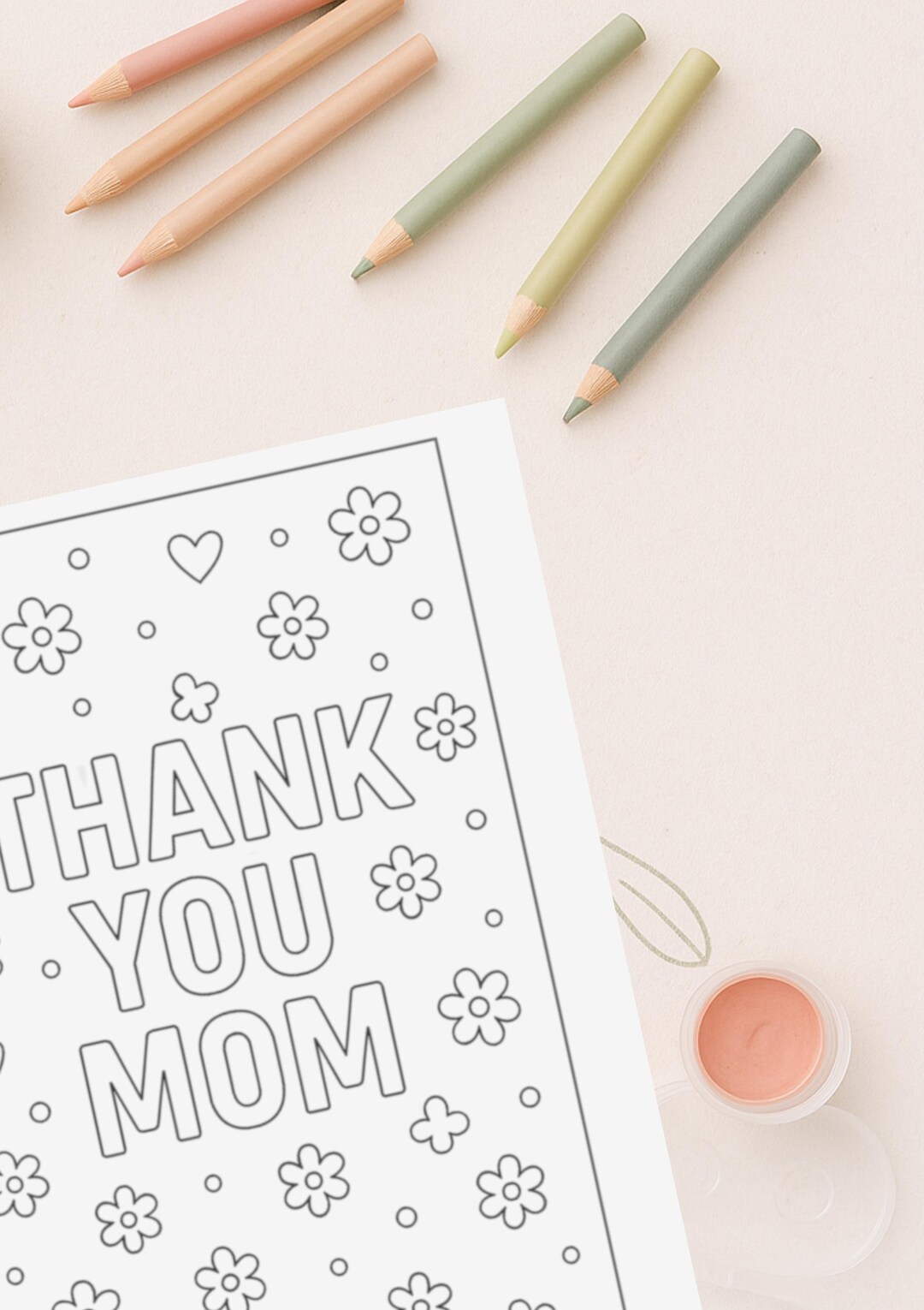 Mother’s Day Coloring Page for Kids | Printable Gift for Mom | Cute DIY ...