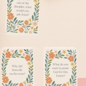Easter Conversation Cards | Printable Christian Easter Family Activity ...