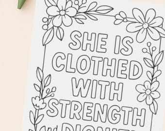 Christian Mother’s Day Coloring Page | Printable Bible Verse Art for ...