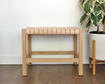 Leather Strap Bench | Etsy