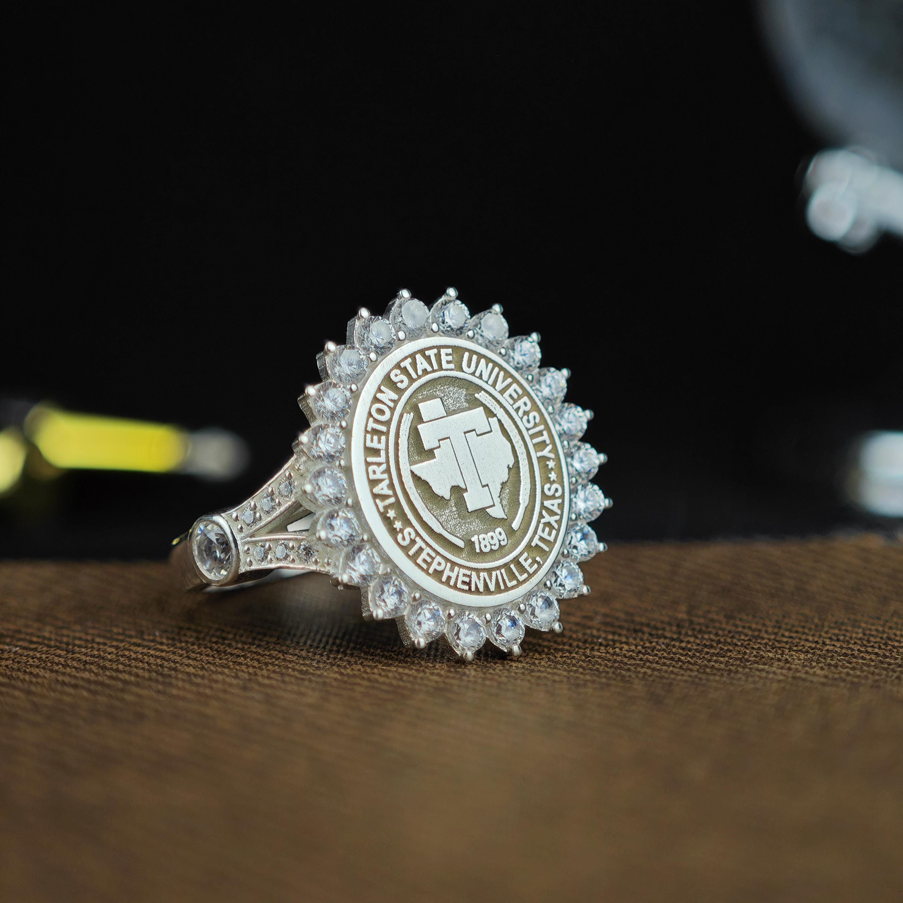 Custom Graduation Ring for Women, Personalized College Jewelry ...