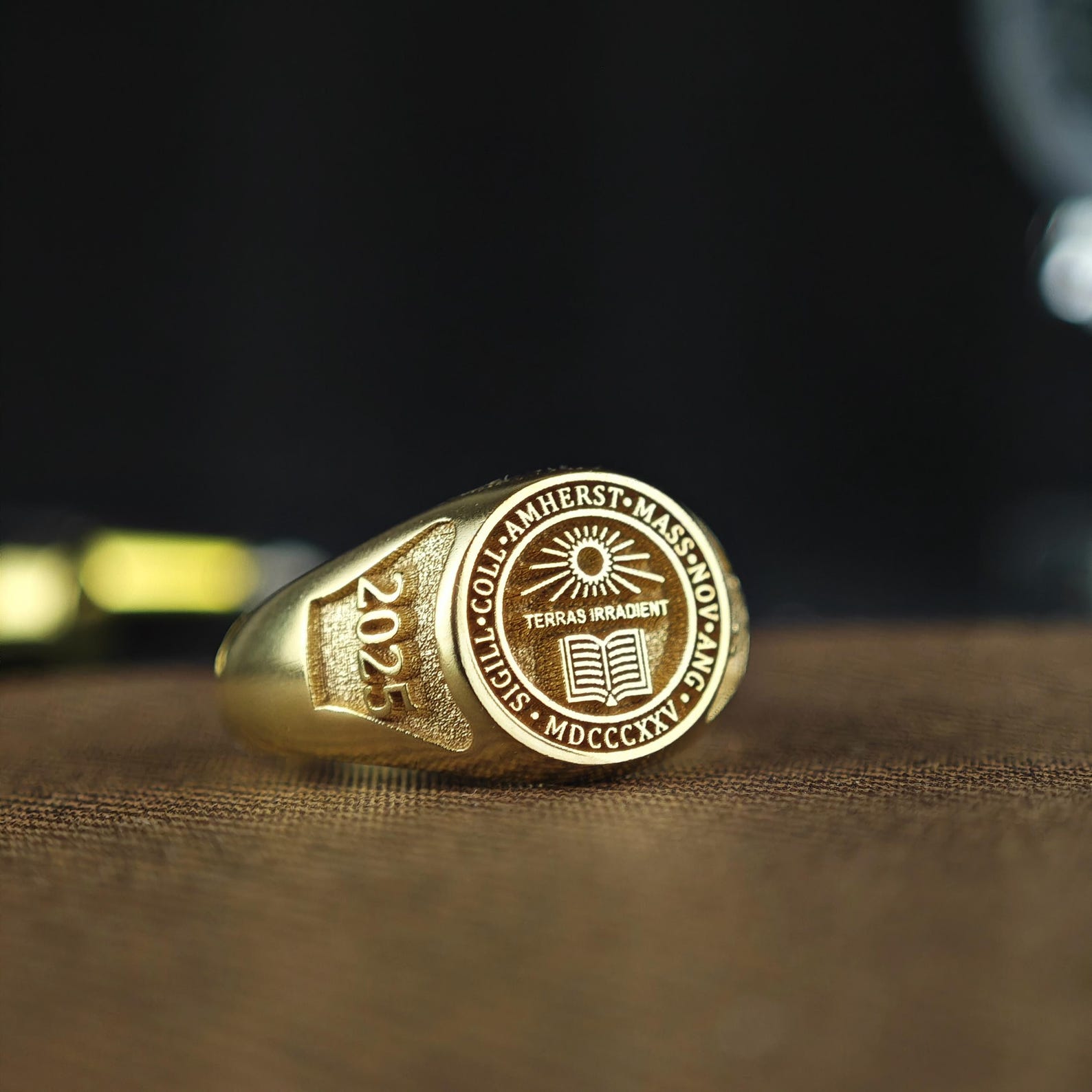 Custom Engraved Initial Signet Ring - Gold & Silver Personalized ...