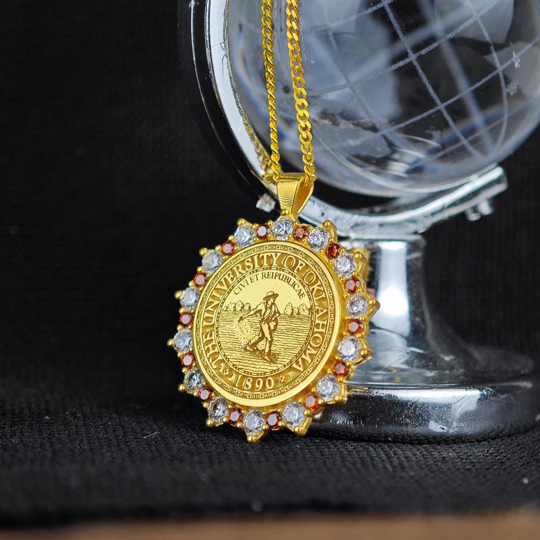 Personalized College Crest Necklace – Custom Graduation Pendant With ...