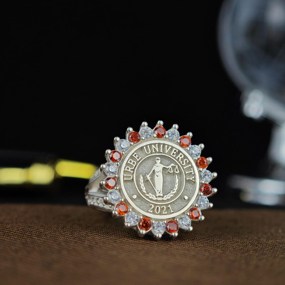 Personalized University Ring for Women,custom College Graduation Ring ...