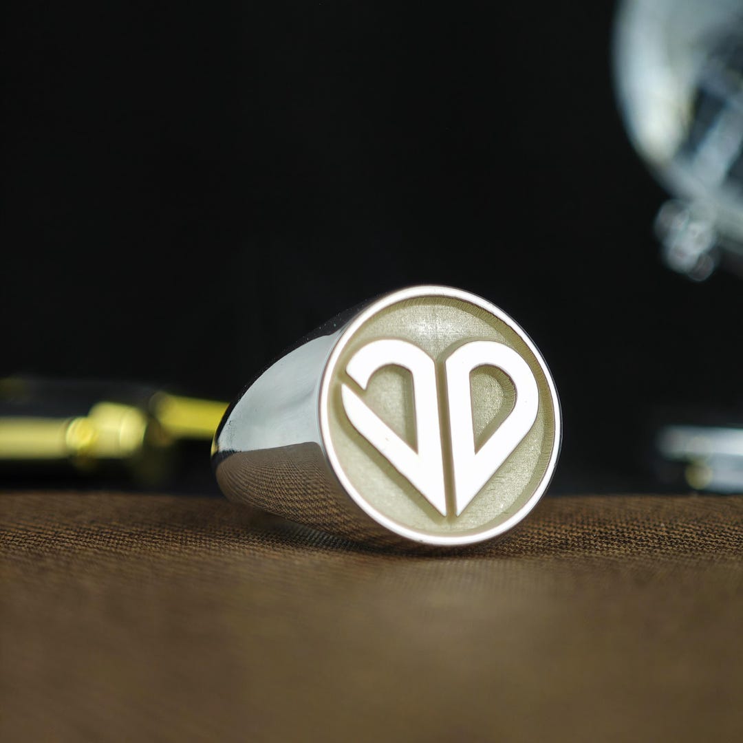 Custom Engraved Initial Signet Ring - Gold and Silver Personalized ...