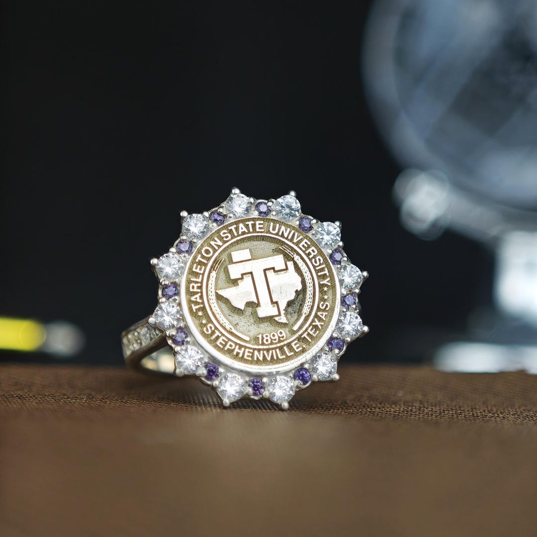 Personalized School Ring for Women, Custom University College Class ...