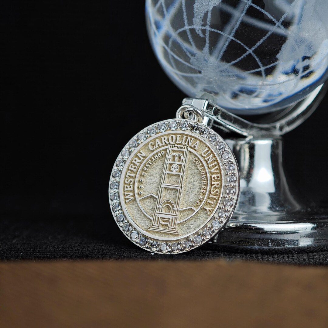 Custom University Logo Necklace - Minimalist Gold & Silver Pendant With ...