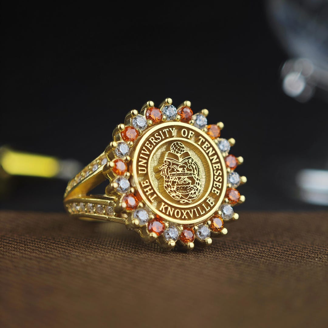 Personalized College Class Ring Sterling Silver, Custom University ...