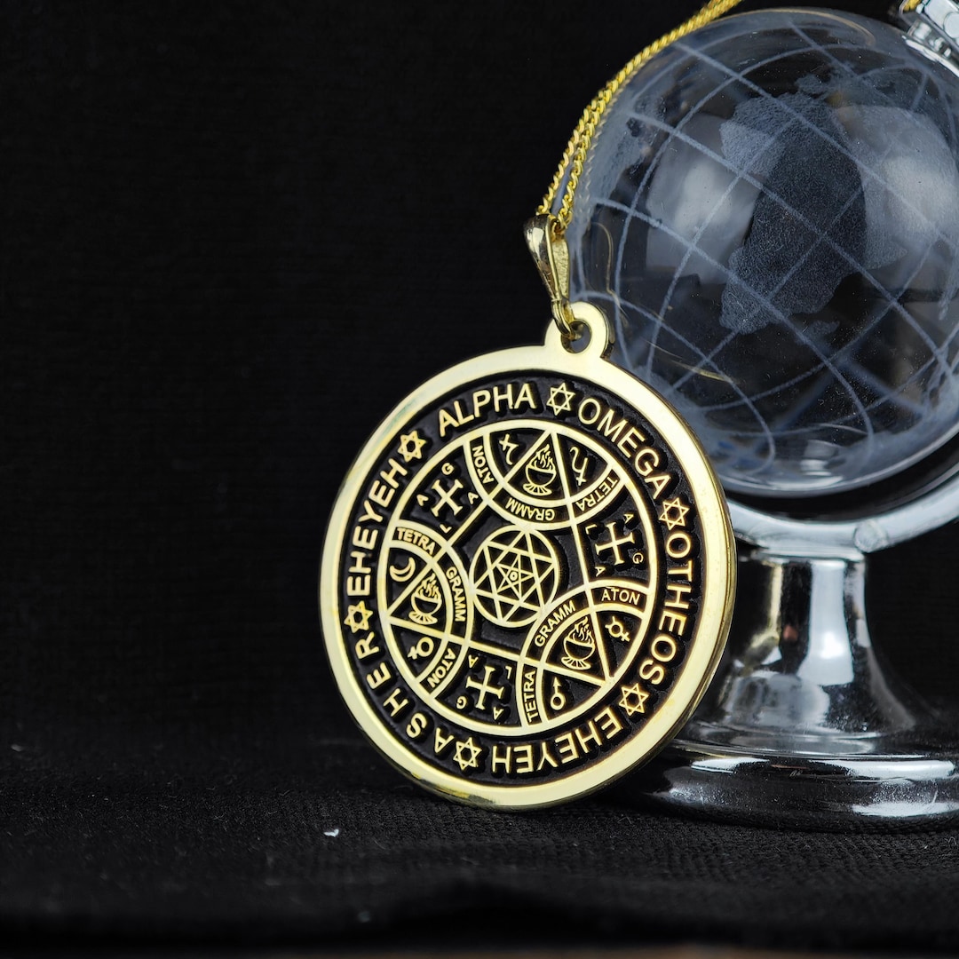 Alpha Omega Necklace in Silver & Gold - Religious Symbol Jewelry ...