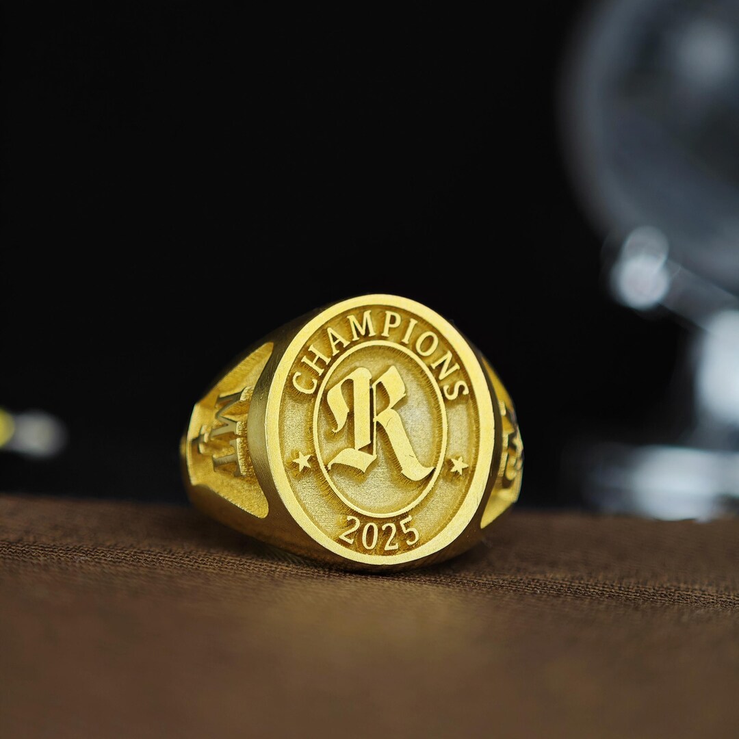 Custom University Graduation Ring for Men - 925K Silver or Real Gold ...