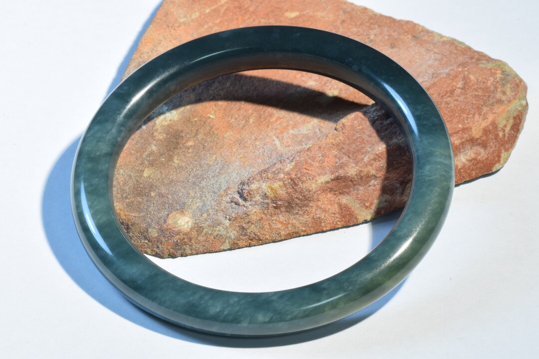 Guatemalan Olmec Blue Jadeite Princess comfort Fit Bangle 57.9 Mm - Etsy