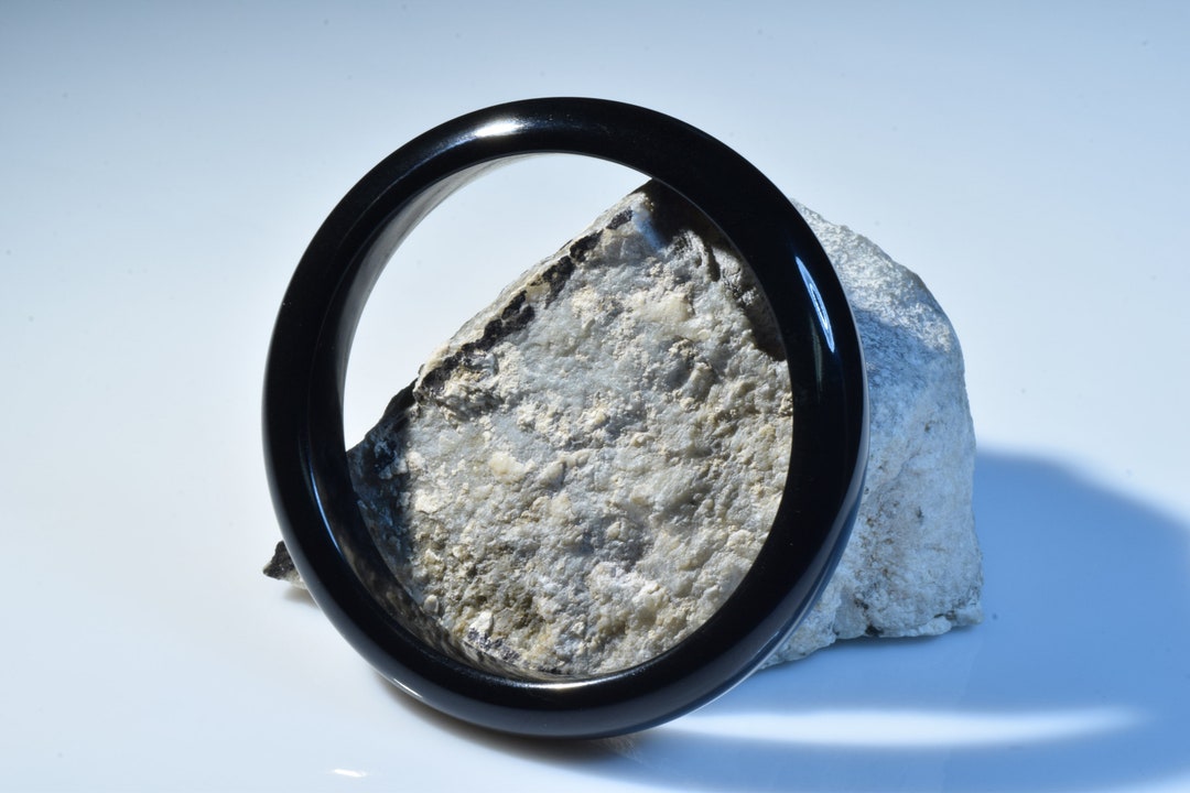 Wyoming Black Nephrite Jade Bangle - 53.25 Mm - Etsy