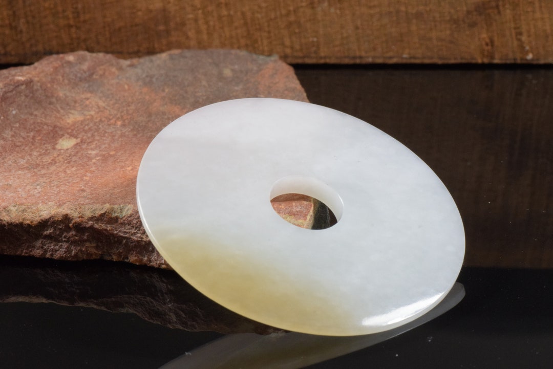 Siberian White Nephrite Jade Pi-disc 2 - Etsy