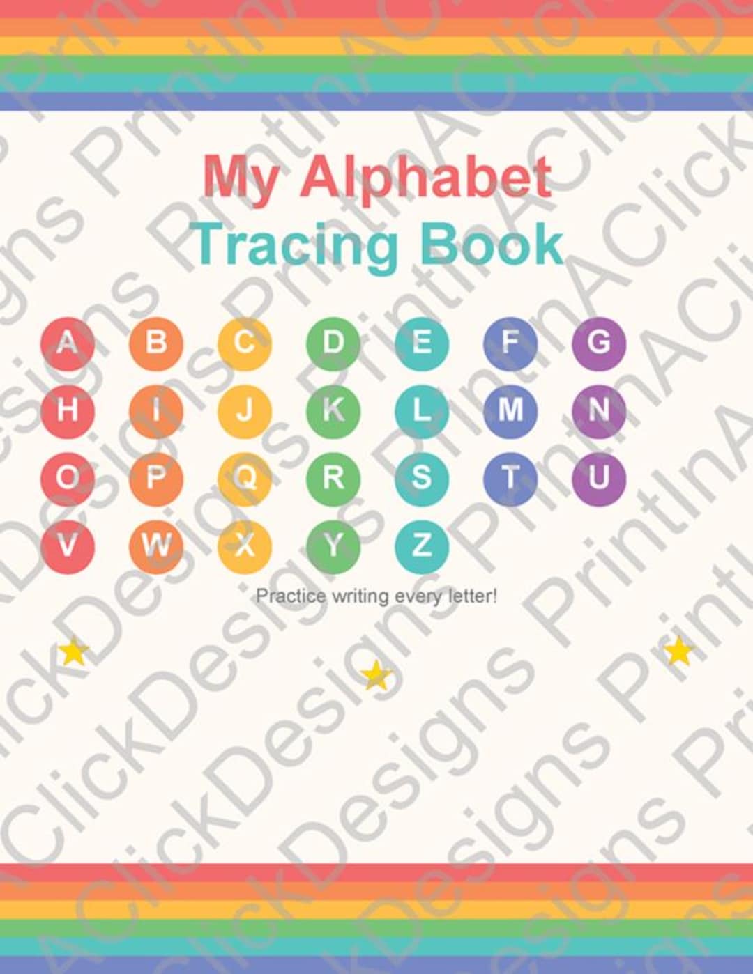 Printable Alphabet Tracing Book for Kids – A–Z Uppercase and Lowercase ...