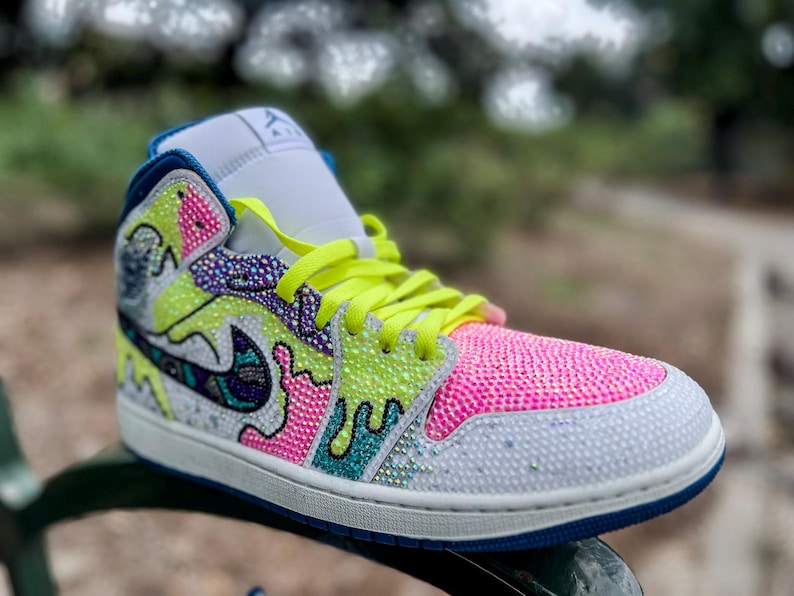 Dripping Paint – Custom Streetwear Crystal Sneakers | Bold Couture ...