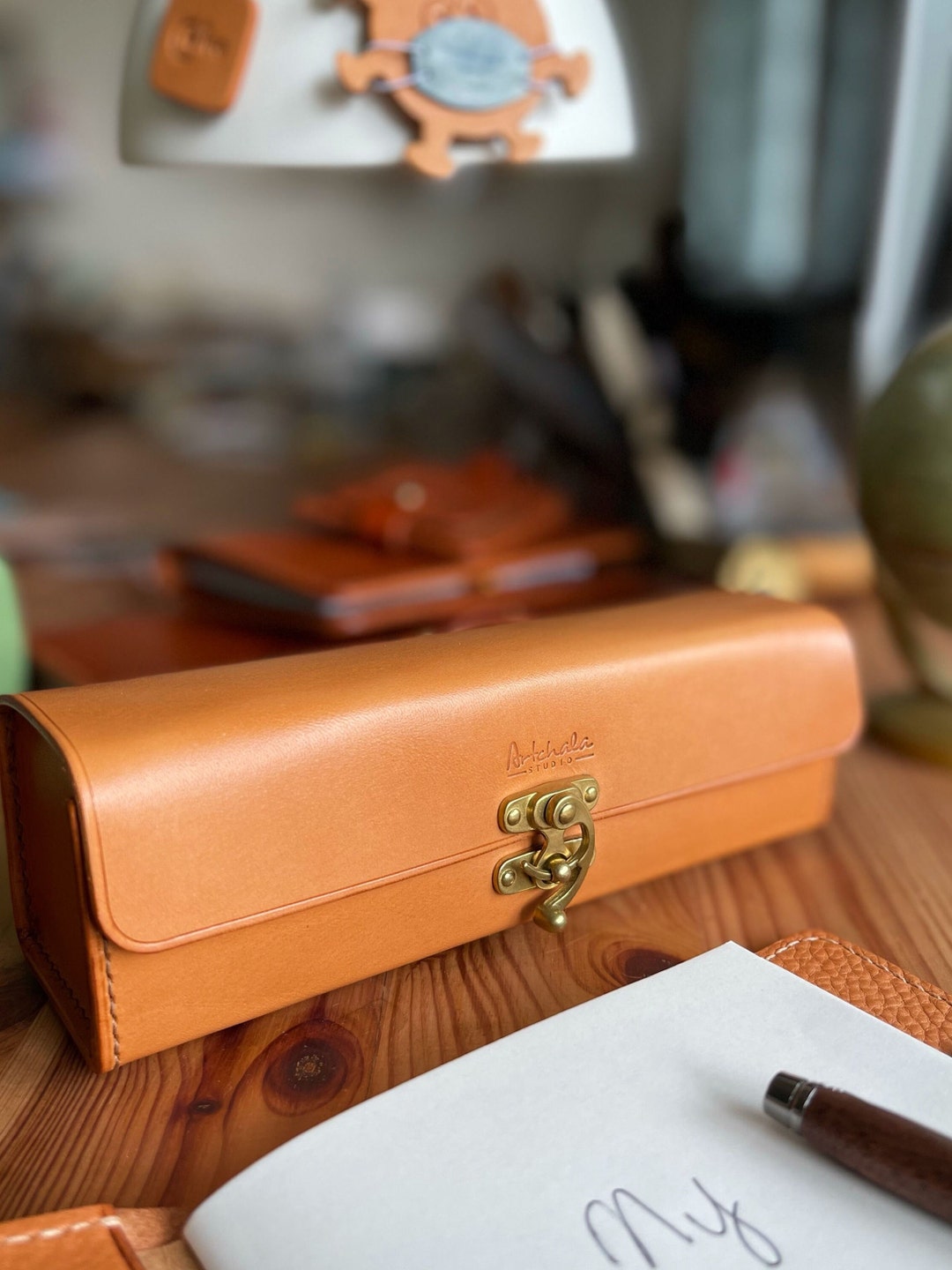 PDF Pattern | Retro Pencil Box | Leather Pencil Box | Leather Craft DIY ...