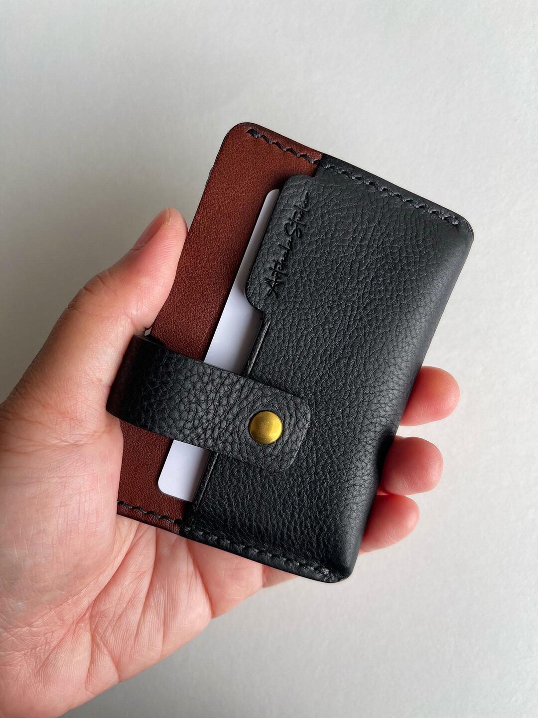 PDF Pattern | Notch Card Holder | Leather Craft DIY (4mm Stitching Hole ...