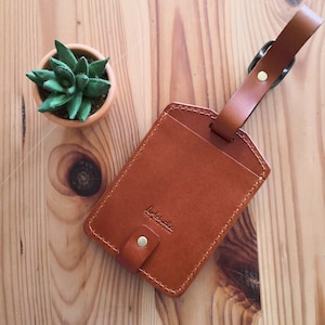 PDF Pattern | Luggage Tag | Bag Tag | Leather Craft DIY (4mm Stitching ...