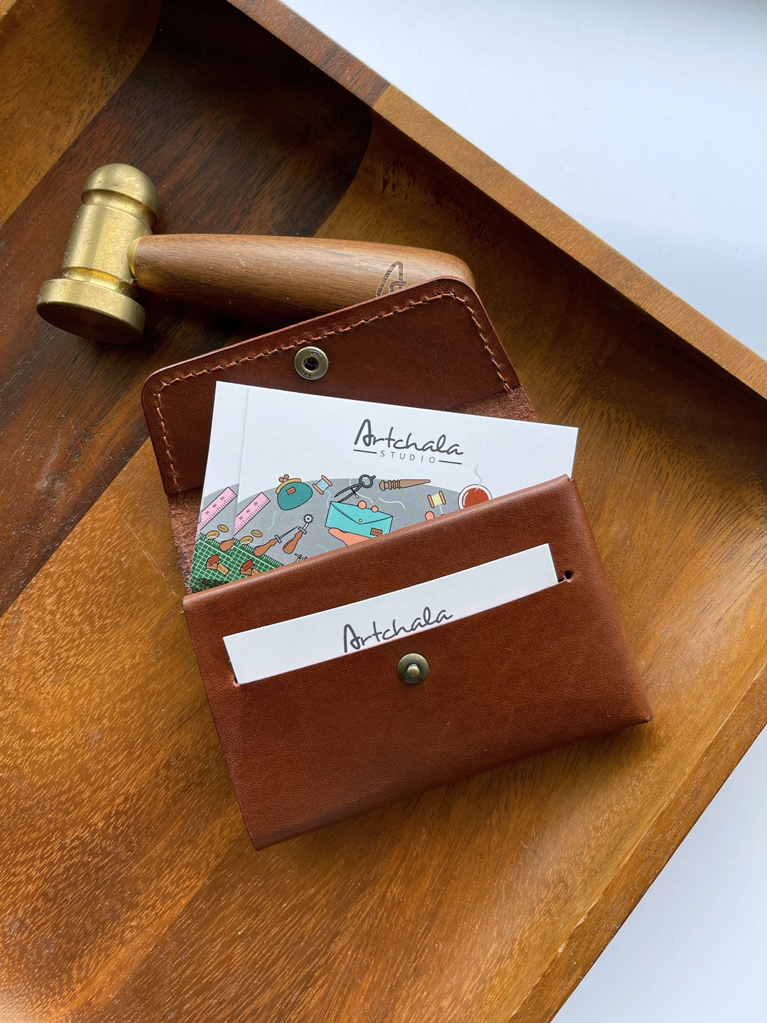 PDF Pattern | Folded Wallet | Leather Purse | Leather Craft DIY (4mm ...