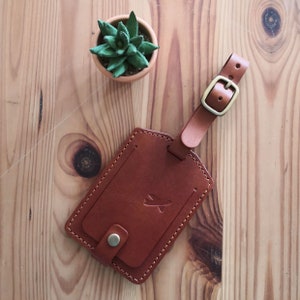 PDF Pattern | Luggage Tag | Bag Tag | Leather Craft DIY (4mm Stitching ...