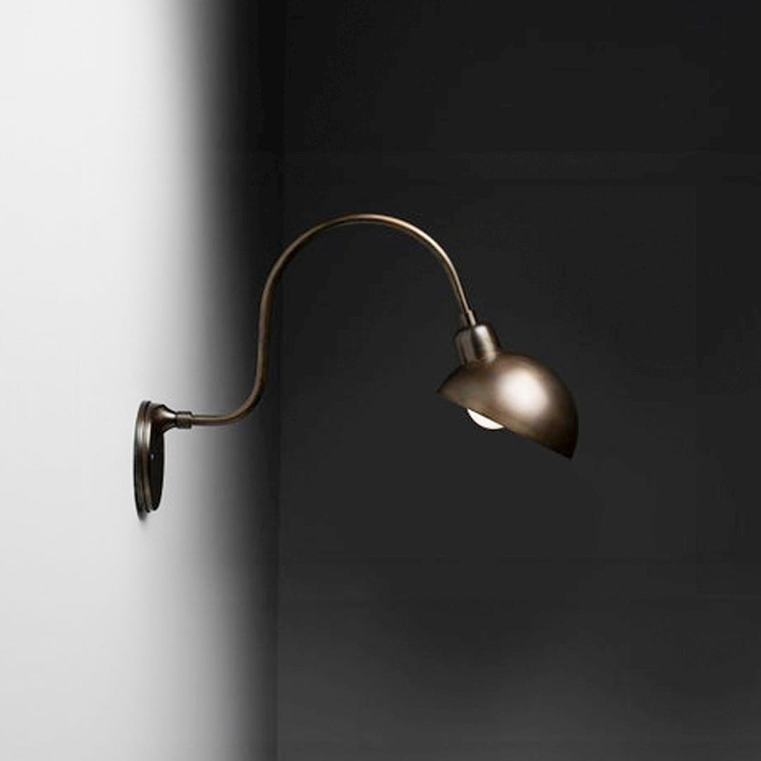 Vintage Style Gooseneck Bedroom Sconce Lighting Fixture, Large Italian ...