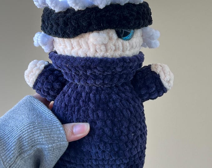 Crochet Satoru Gojo Chibi | Plushie Gift | Jujutsu Kaisen Gift | Anime ...