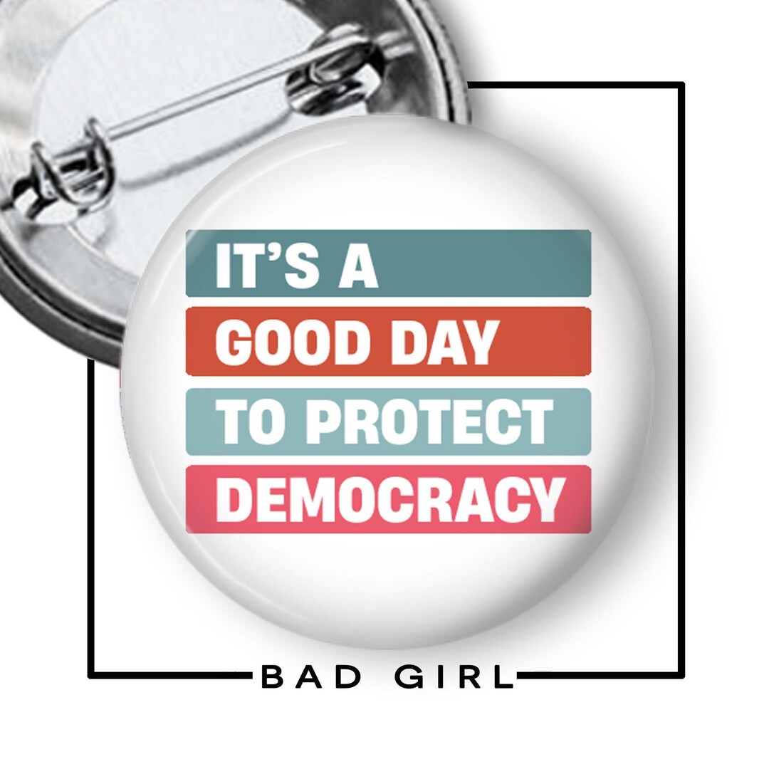 Protect Democracy Pinback Button: Political Protest Flair - Etsy