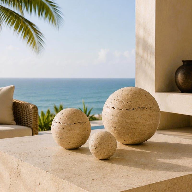 Travertine Decor Object - Etsy
