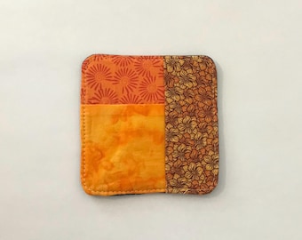 Quilted Coaster Set, Large Mug Rugs, Colorful Oversized Patchwork Coasters - Etsy