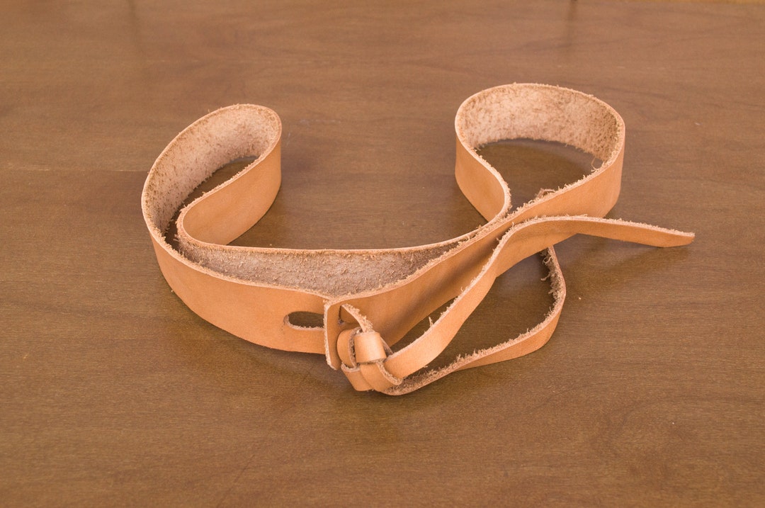 Medieval Leather Tie-up Buckle-less Belt "serpent Tongue" Belt. - Etsy