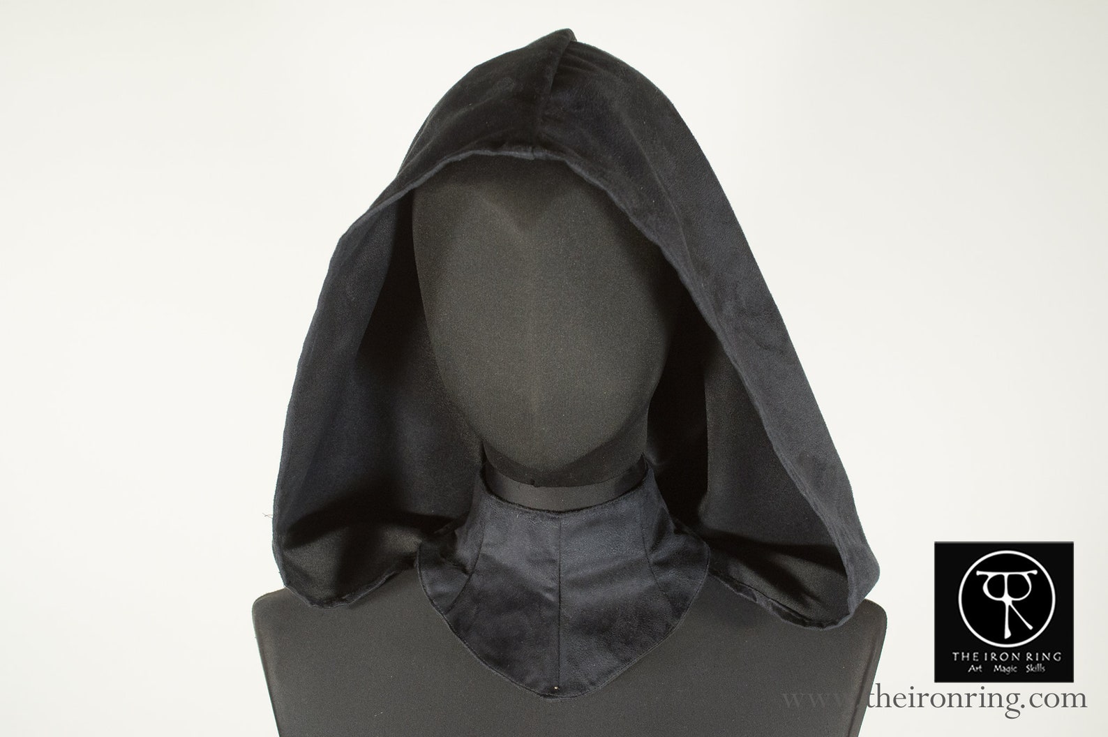 Neck Corset With Hood in Microsuede, Victorian, Gothic, Fantasy, Drow ...