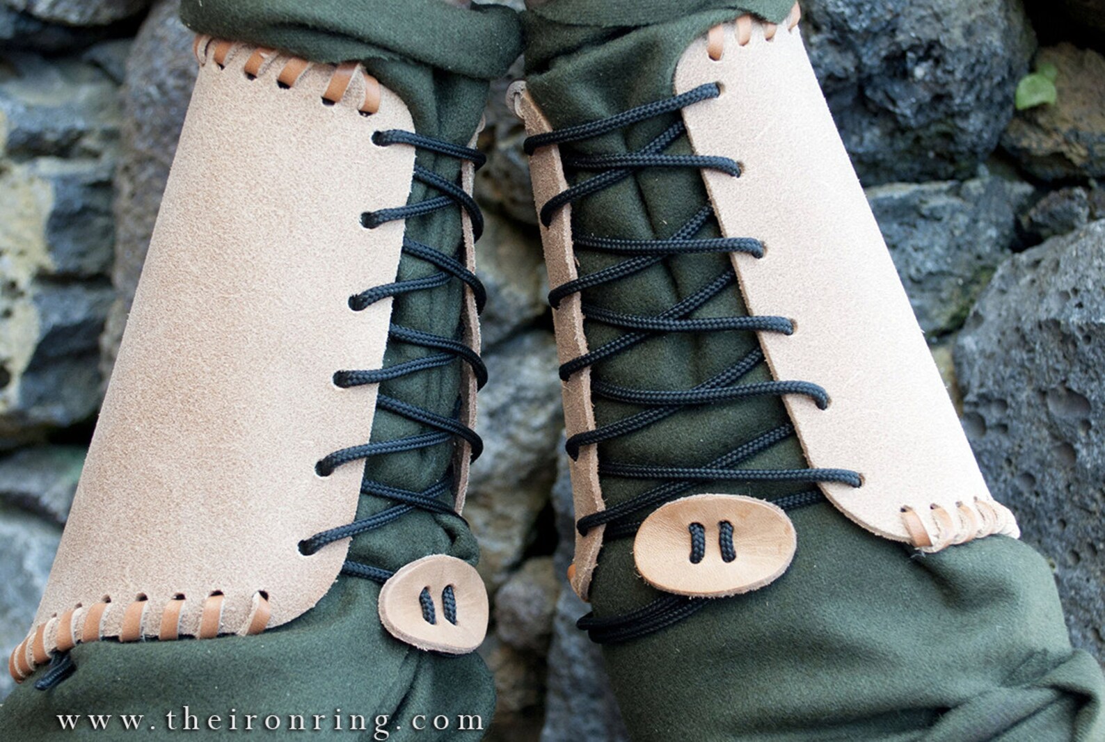 Split Grain Leather Larp Bracers With Leather Lacing - Etsy