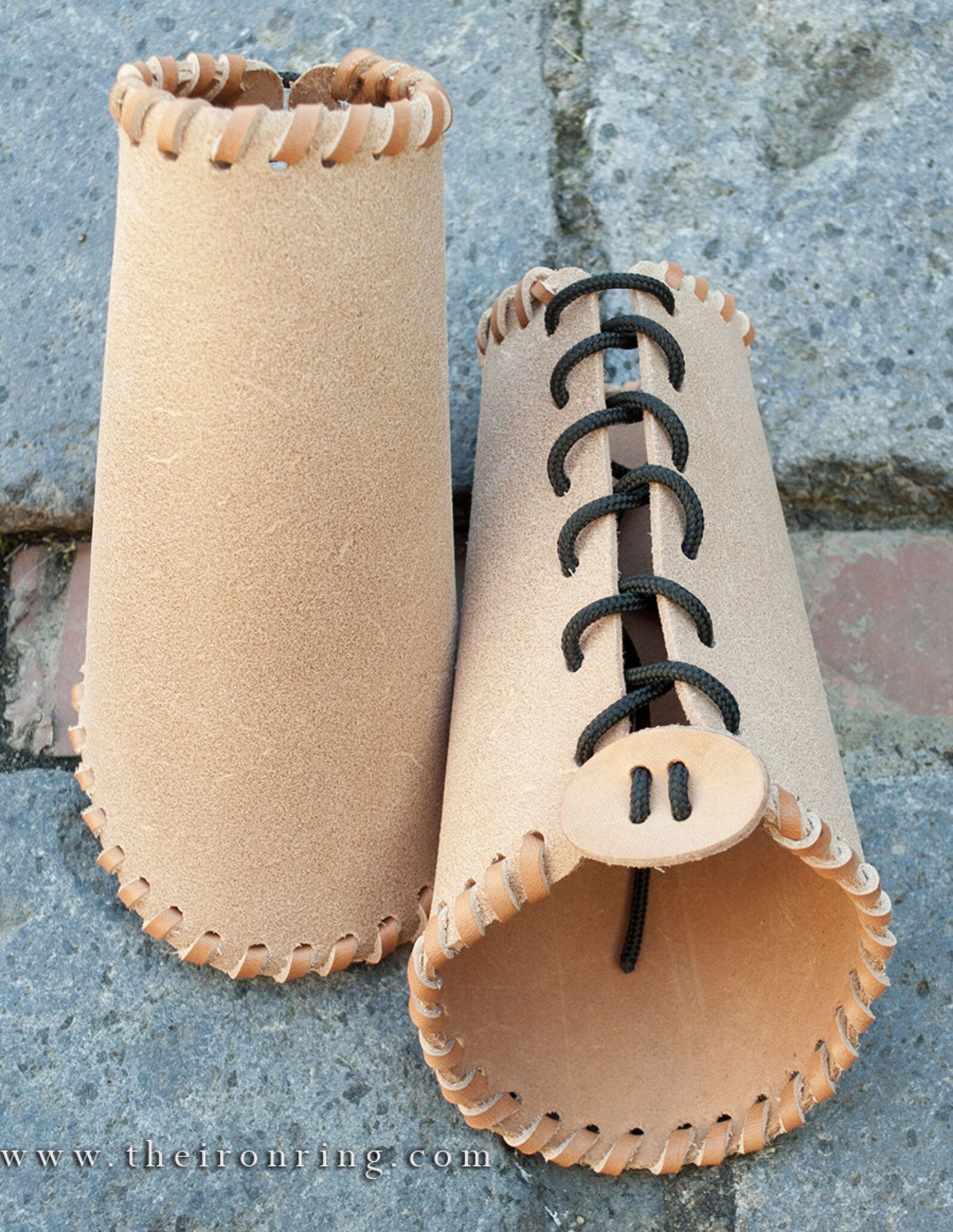Split Grain Leather Larp Bracers With Leather Lacing - Etsy