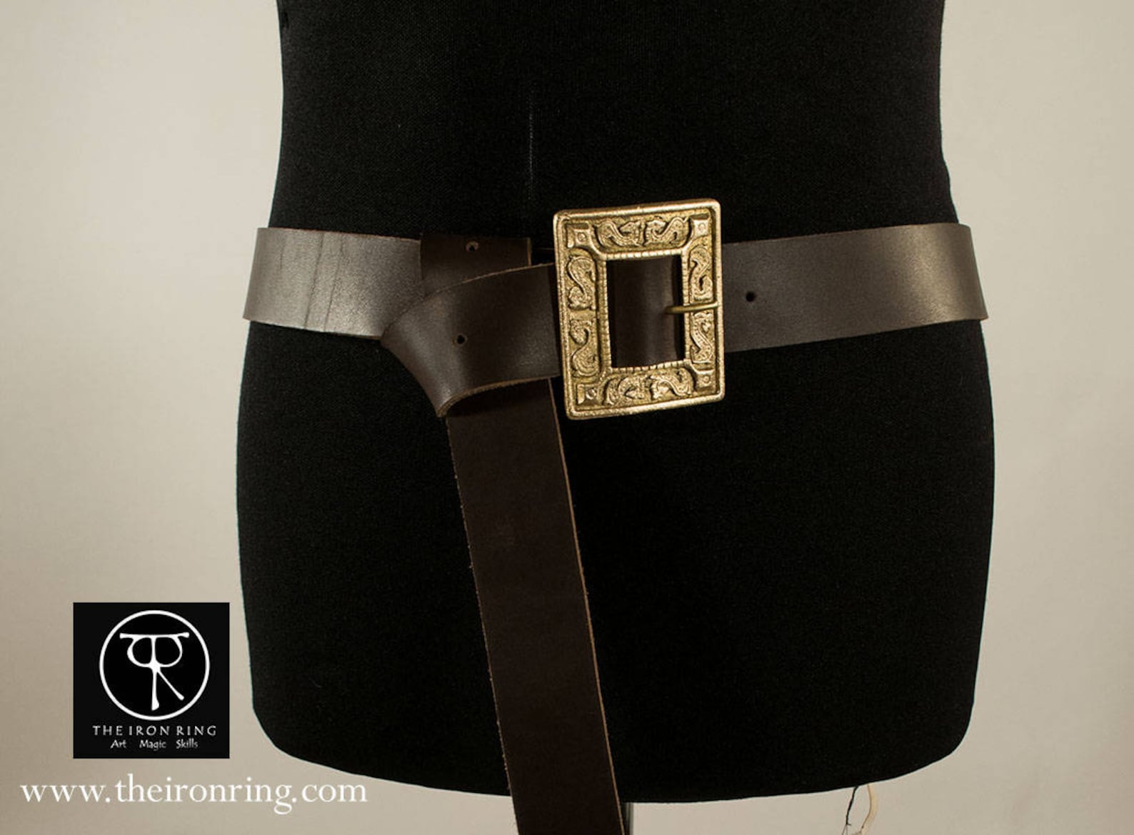 Fantasy Leather Belt With Brass Buckle VI, Fafnir, Larp, Fantasy ...